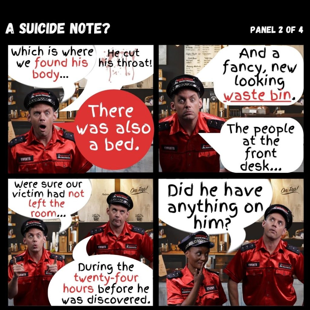 Minute-Of-Mystery | A suicide note? - South African Murder Mysteries