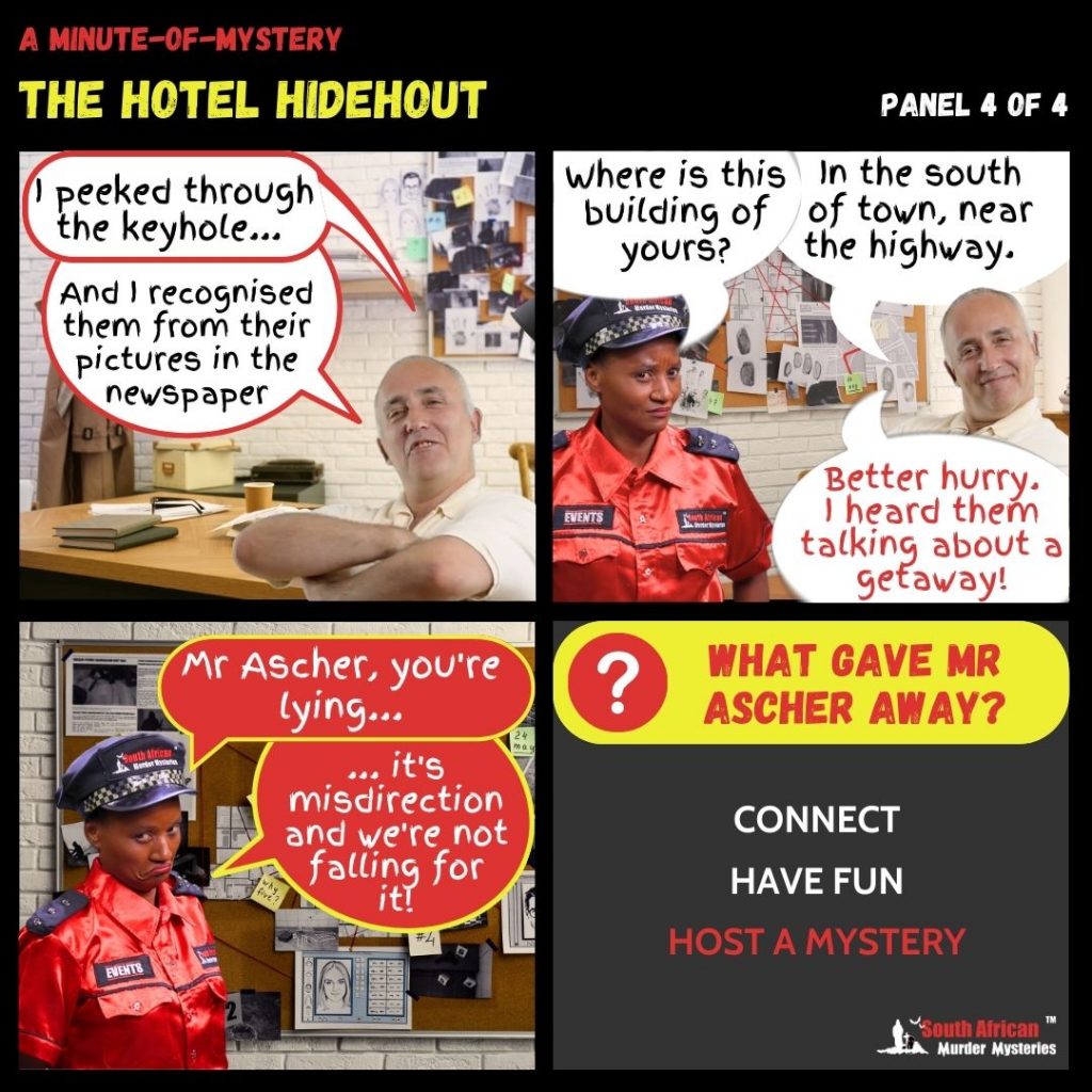 Minute Of Mystery The Hotel Hideout South African Murder Mysteries