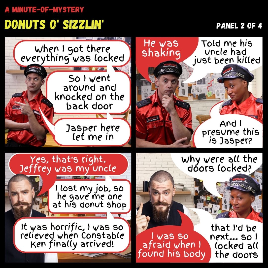 Minute-Of-Mystery | Donuts O' Sizzlin' - South African Murder Mysteries
