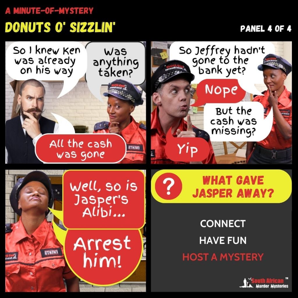 Minute-Of-Mystery | Donuts O' Sizzlin' - South African Murder Mysteries