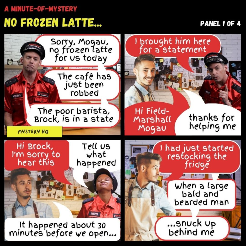 Minute-of-Mystery | No Frozen Latte... - South African Murder Mysteries